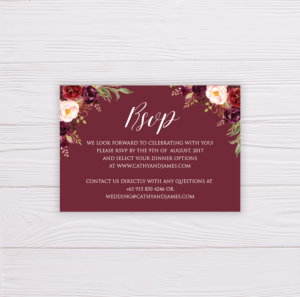 Maroon Wedding Invitation Set | Dgtally