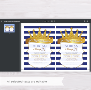 Royal Prince Invitation Template | Dgtally