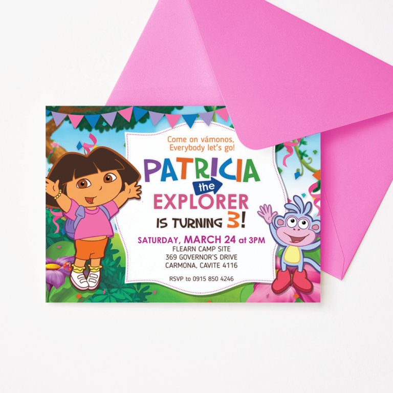 Dora the Explorer Invitation | Dgtally