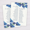 Blue Watercolor Flowers Debut Invitation Template – Dgtally