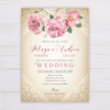 Rustic with Old Rose Flowers Wedding Invitation – Dgtally