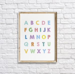 Colorful Alphabet Nursery Wall Art/Graphic - Dgtally